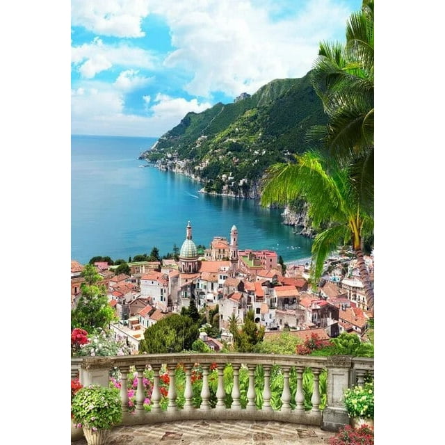 Spring Italy Style Backdrop Modern City Landscape Natural River Water ...