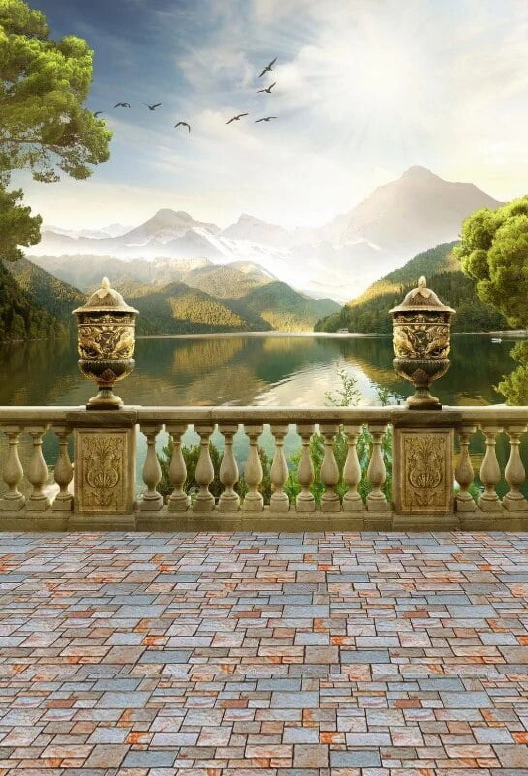 Spring Italy Style Backdrop Modern City Landscape Natural River Water ...