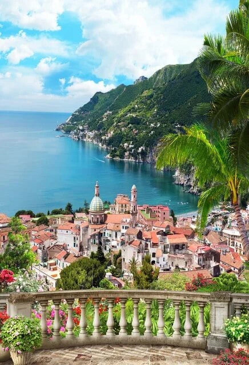 Spring Italy Style Backdrop Modern City Landscape Natural River Water ...