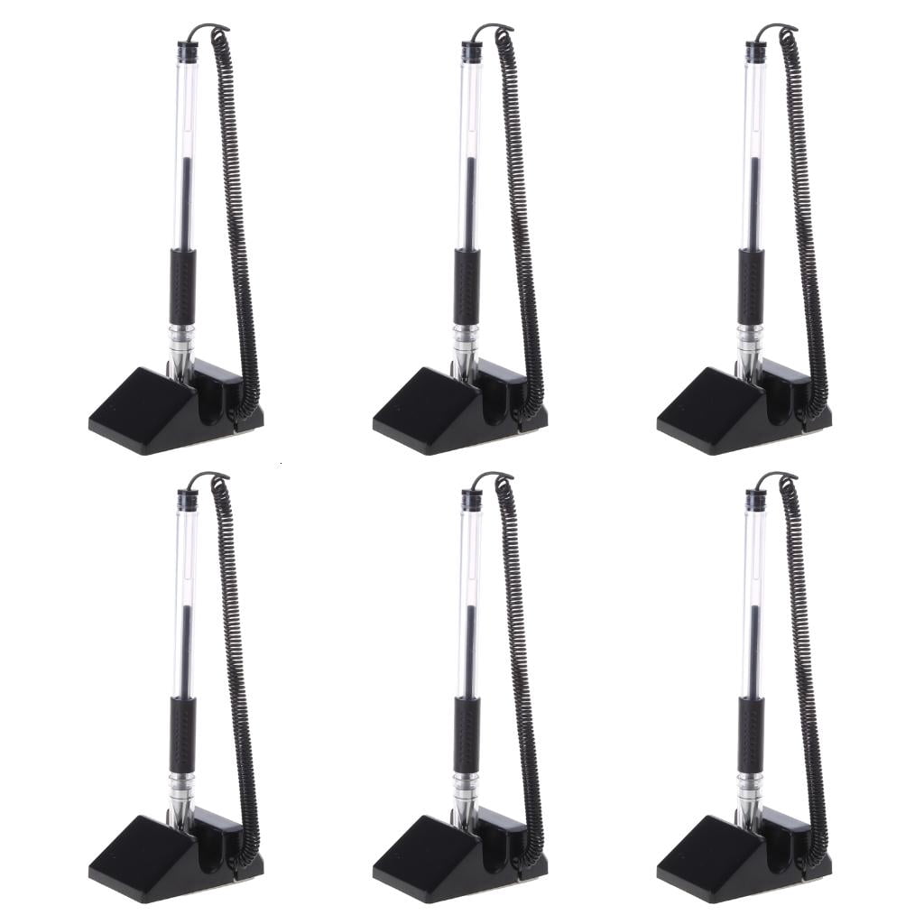 Giaone Set of 6 Reception Desk Pens 0.5mm Secure Counter Pen with ...