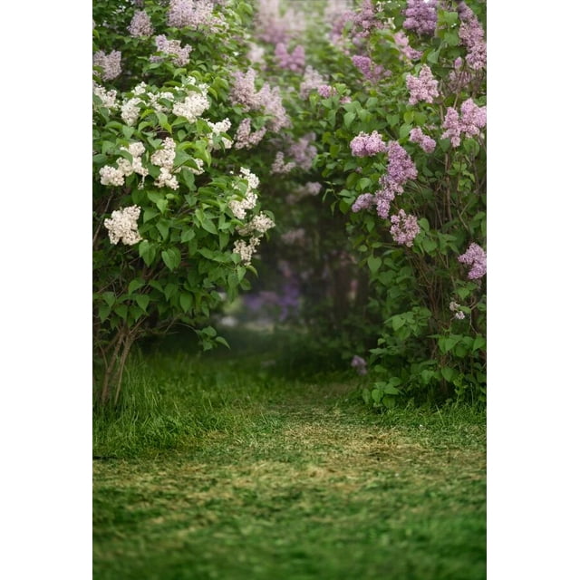 Spring Jungle Forest Trees Backdrop Pink Cherry Blossoms Green ...