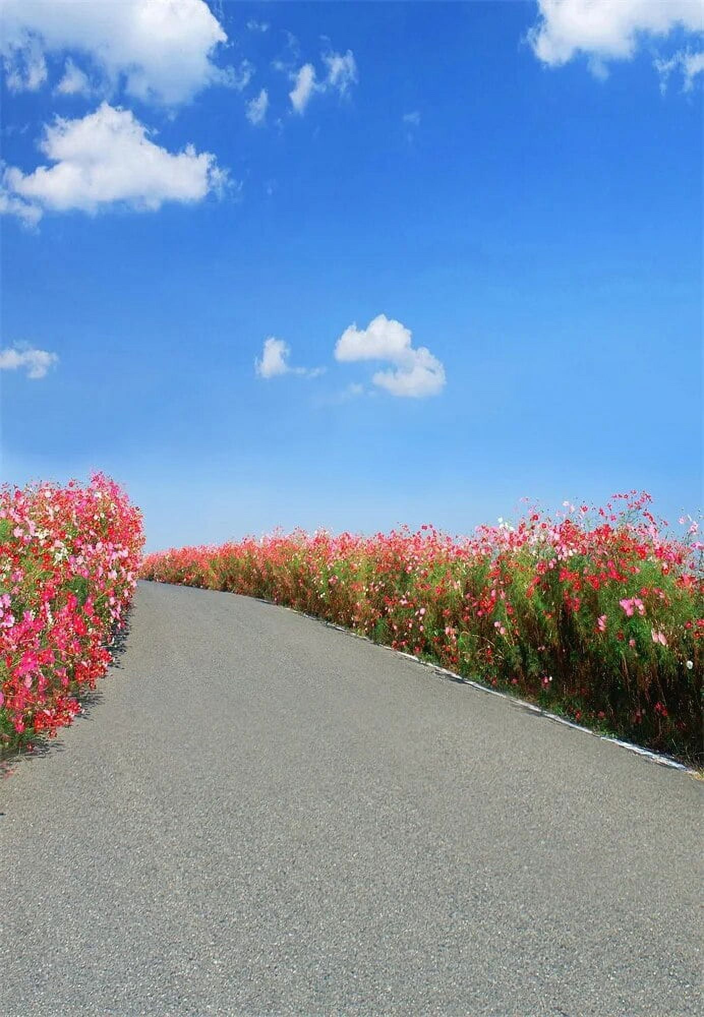 Spring Jungle Forest Trees Backdrop Pink Cherry Blossoms Green ...