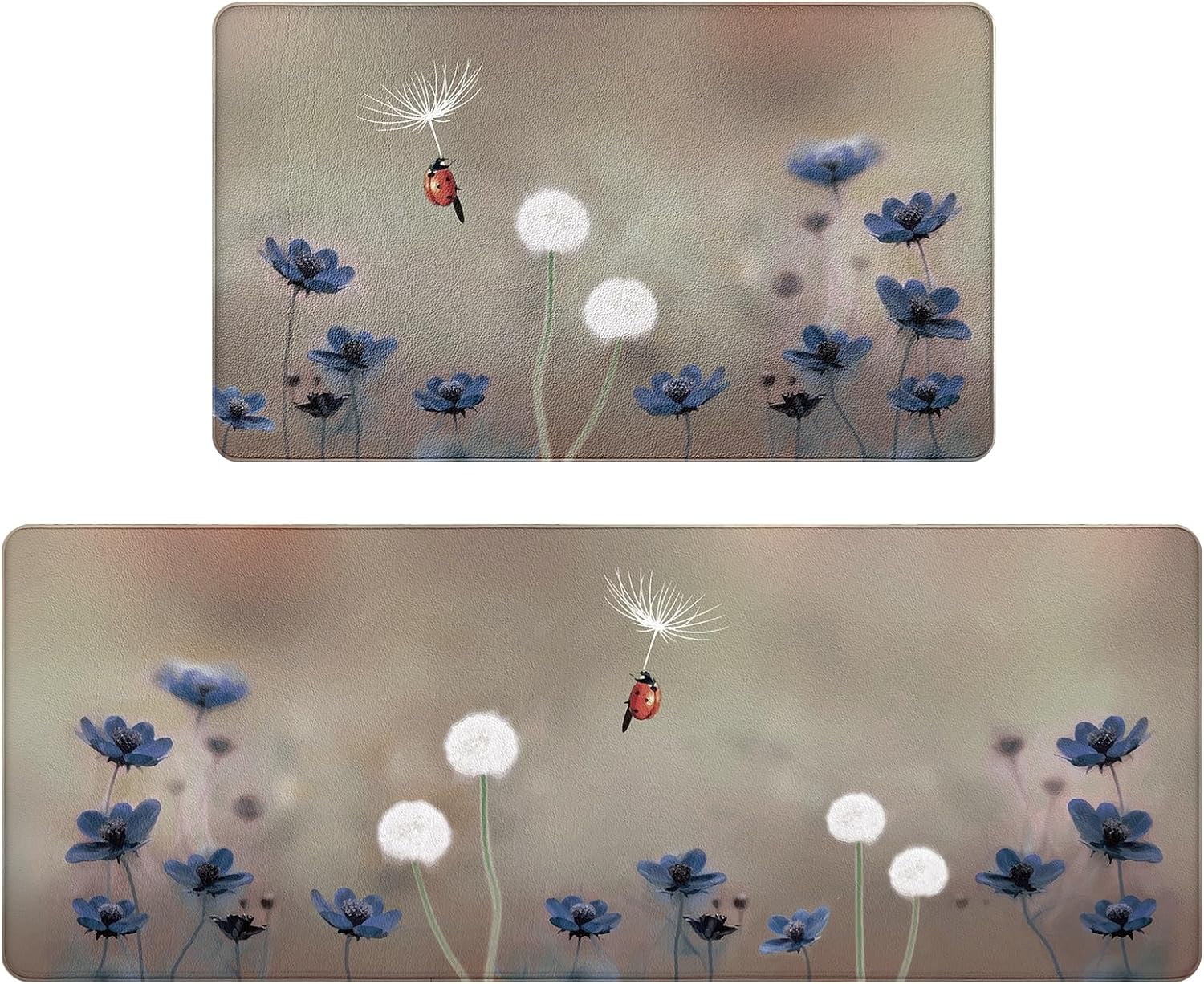 Spring Kitchen Rug Cushioned Anti Fatigue Floor Mat, 2 Pieces Non-Skid ...