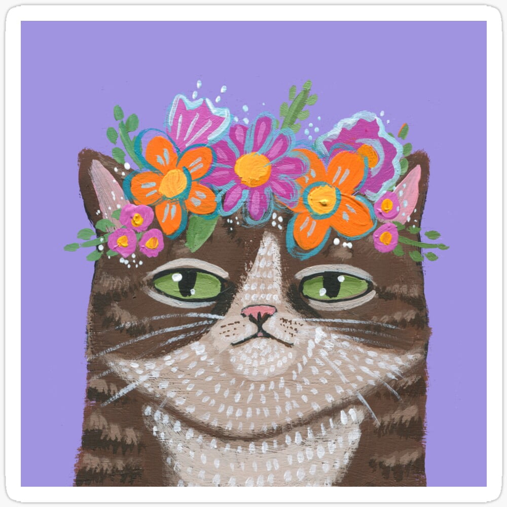 Spring Kitty 2 Sticker Phone Decal Water Bottle Stickers Car Decals ...