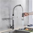 Spring LED Kitchen Faucet Chrome Plated Pull Out Sprayer Dual Spout ...