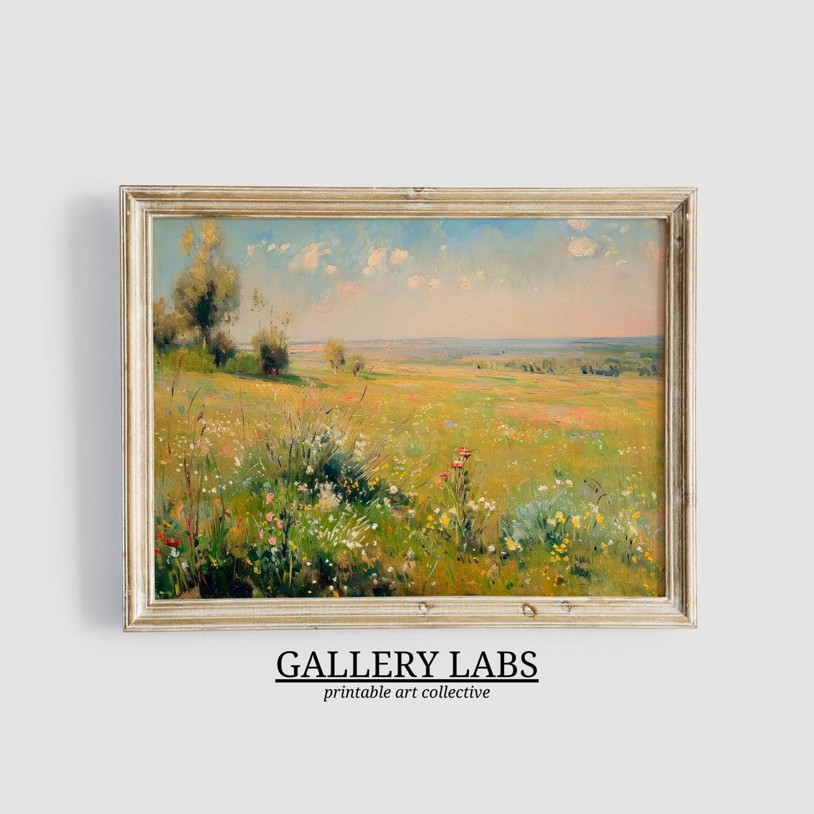 Spring Landscape Painting • Farmhouse Decor • Countryside Wall Art ...