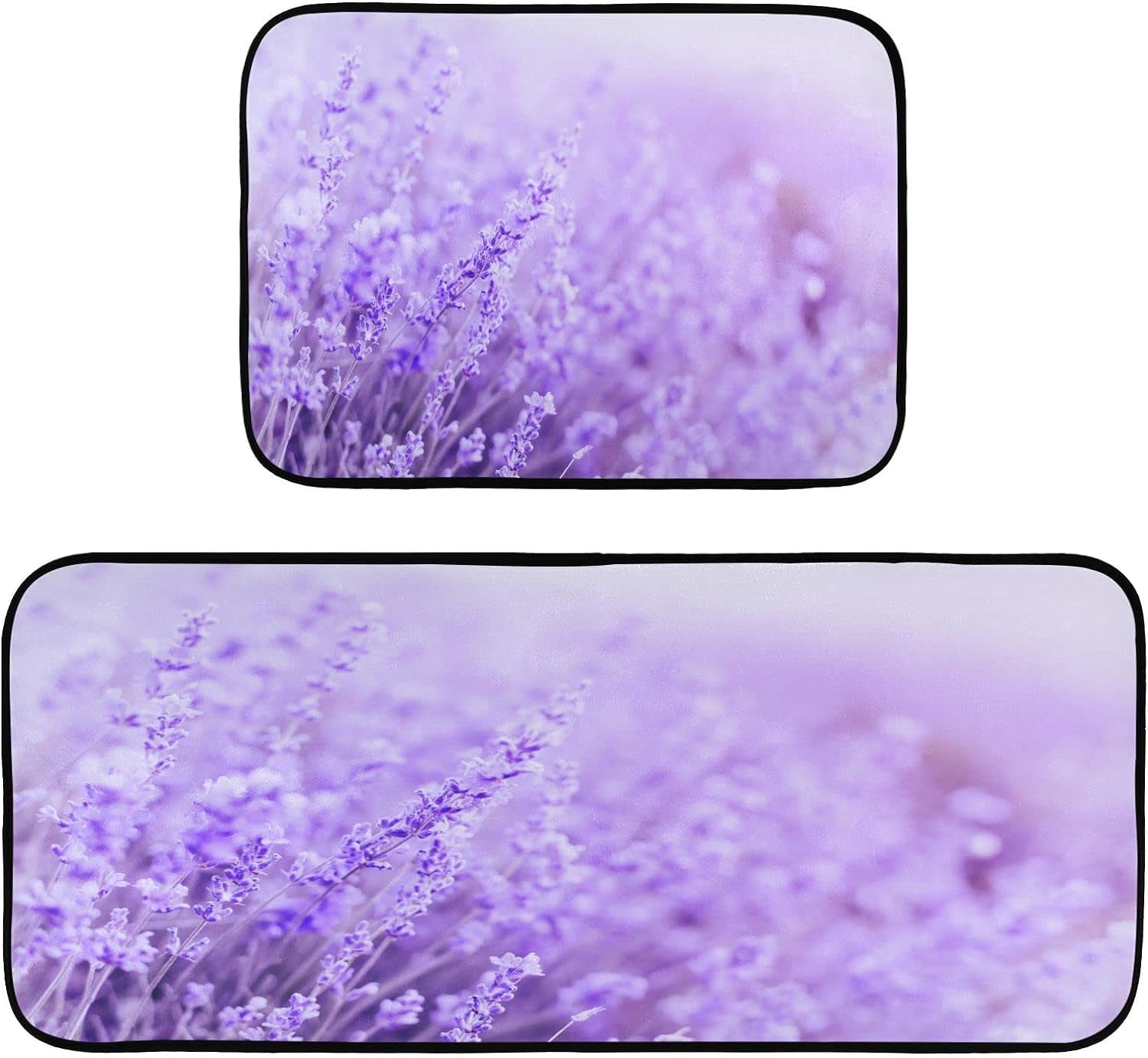Spring Lavender Anti Fatigue Mats for Kitchen Floor, Set of 2 Non Skid ...