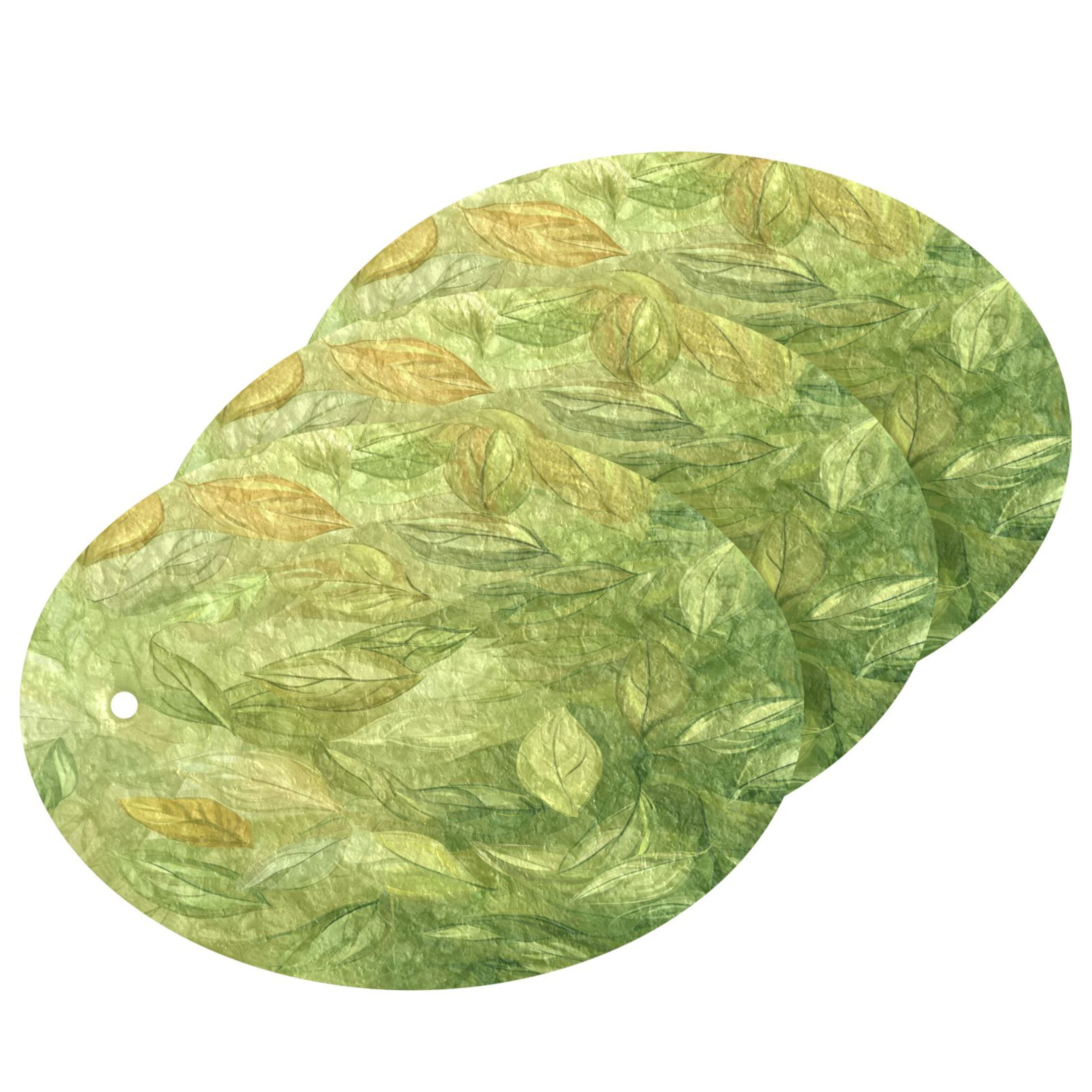 Spring Leaf Pattern 3 Pack Wood Pulp Dishwashing Sponges, Highly ...