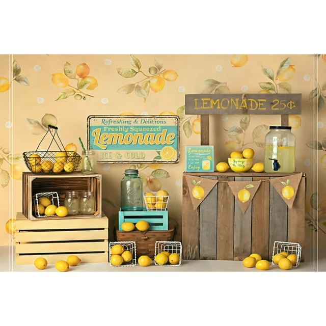 Spring Lemon Booth Shop Fruit Baby Shower 1st Birthday Party Portrait ...