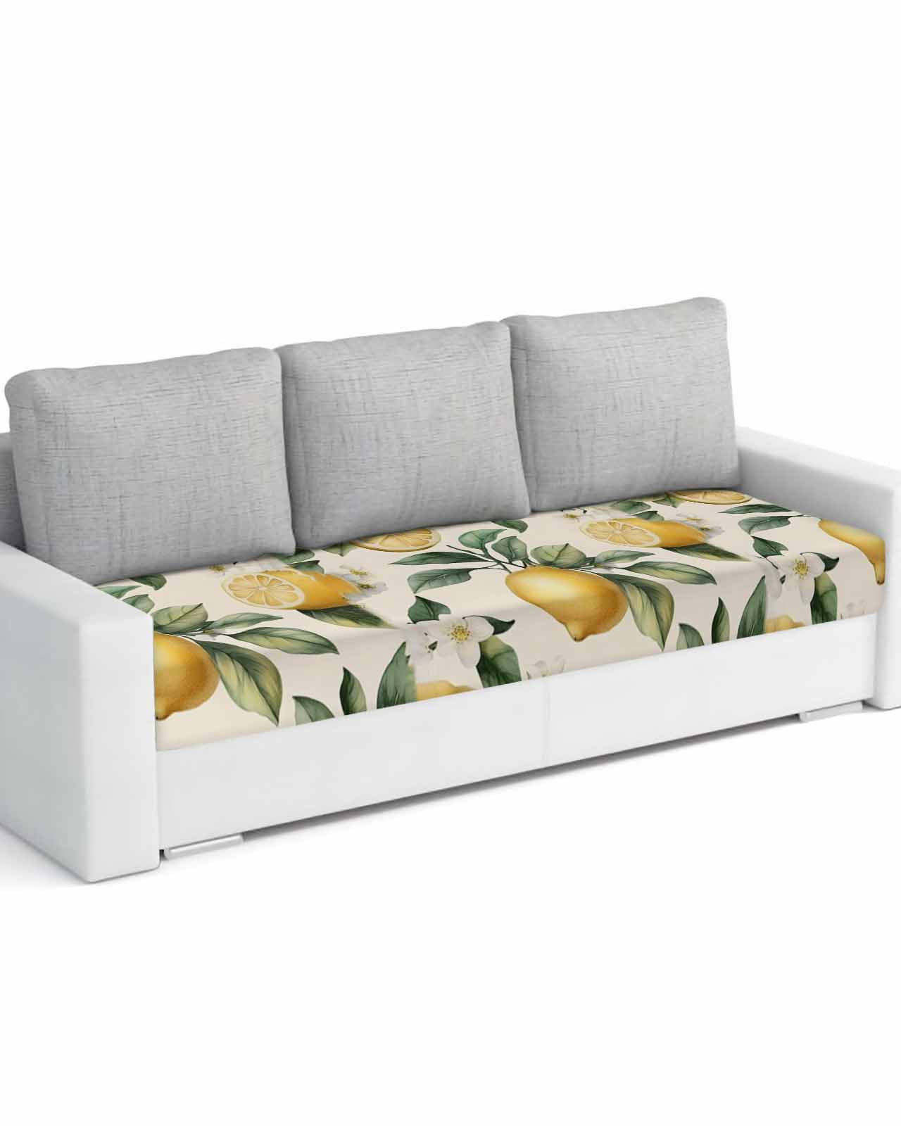 Spring Lemon Sofa Couch Cushion Covers Washable, Removable Stretchable ...