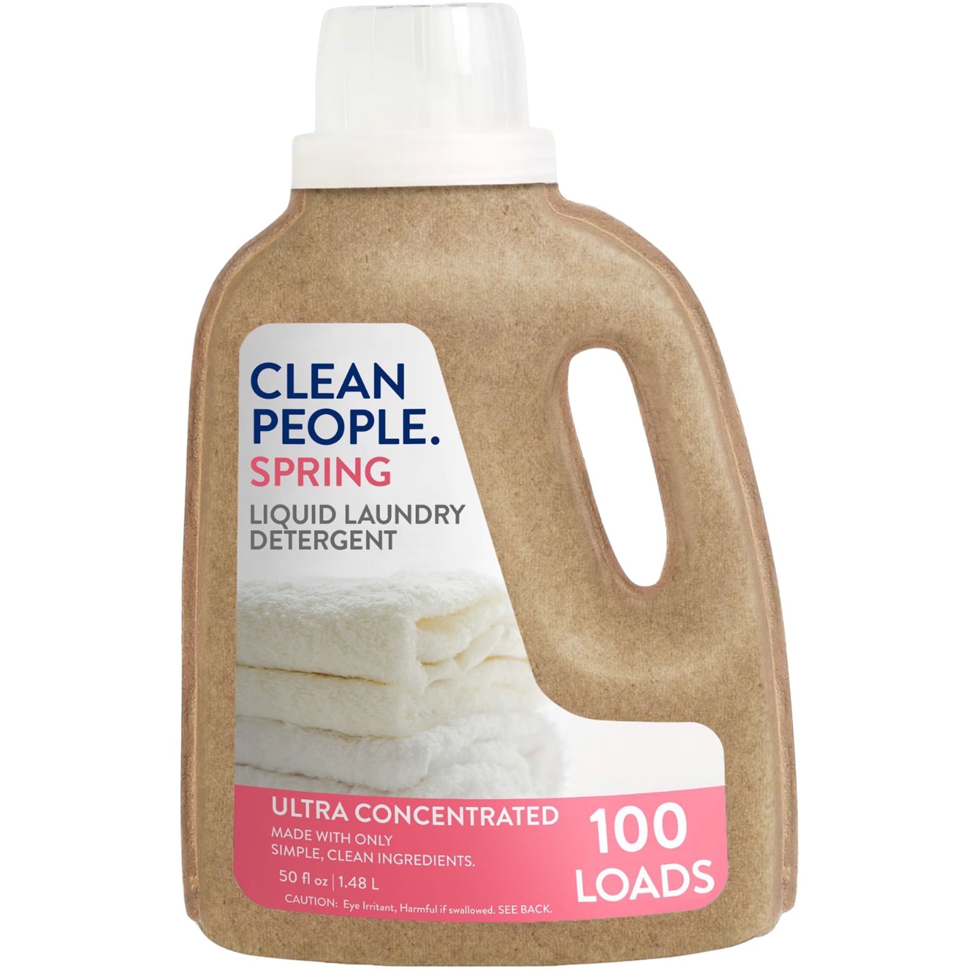 Clean People Liquid Laundry Detergent, Safer Ingredients, Spring Scent ...