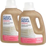 Clean People Liquid Laundry Detergent, Safer Ingredients, Spring Scent ...