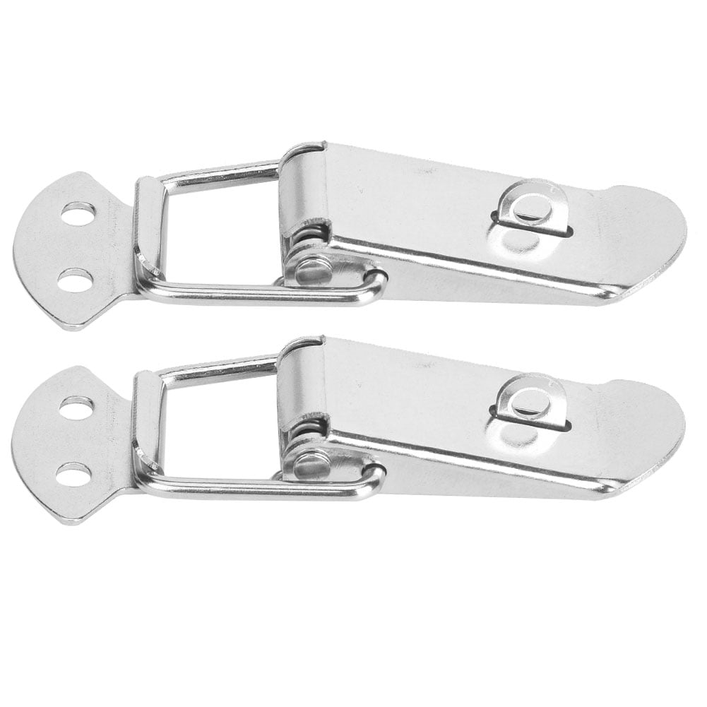 Spring-Loaded Adjustable Steel Hasp Latch, 2PCS, Stainless Steel 304 ...