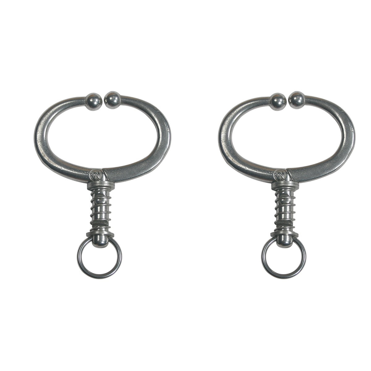 Spring Loaded Bull Nose 2 Pack Cow Pulling Rings Traction for Cattle ...