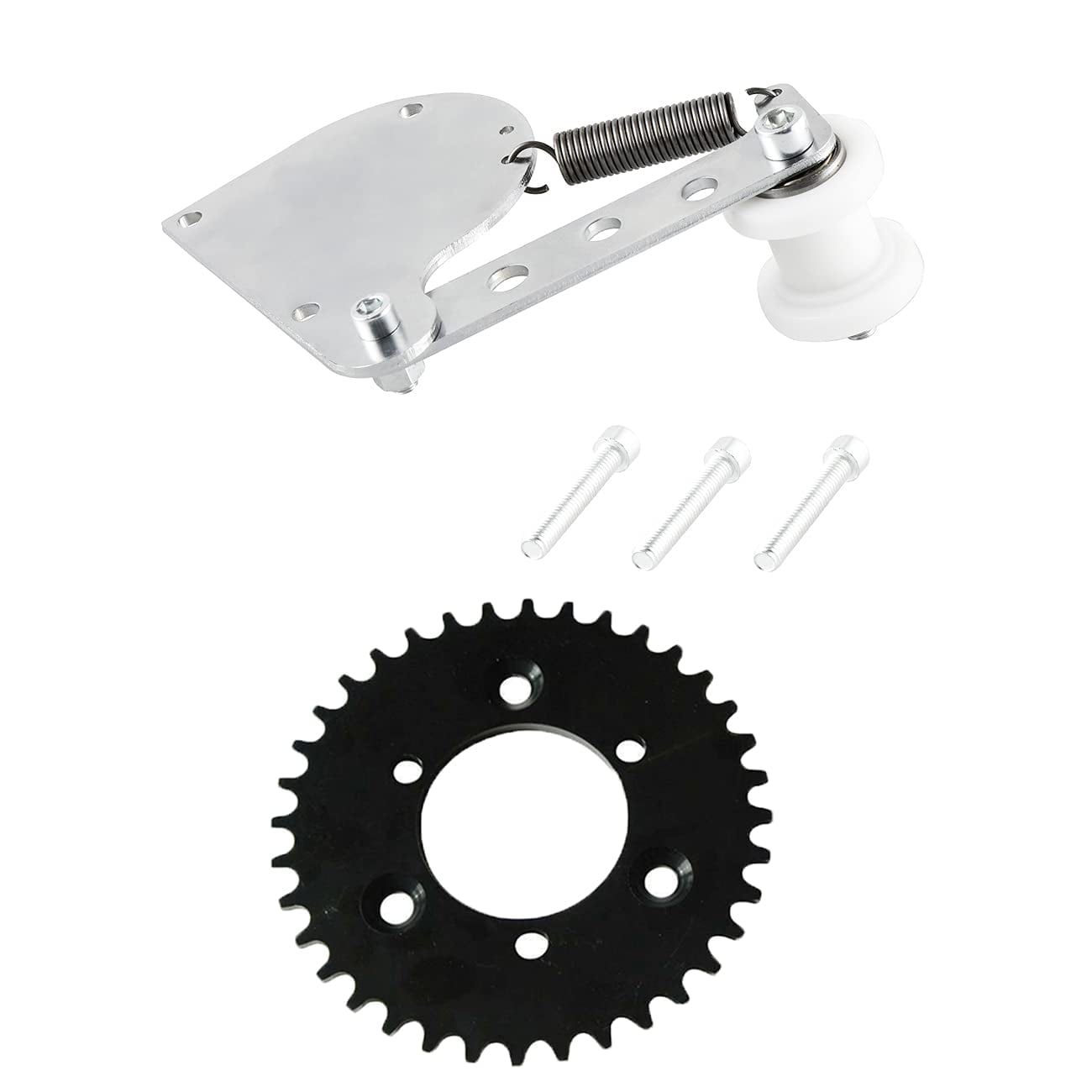 Spring Loaded Chain Tensioner 36T Sprocket for 49cc 50cc 66cc 80cc ...