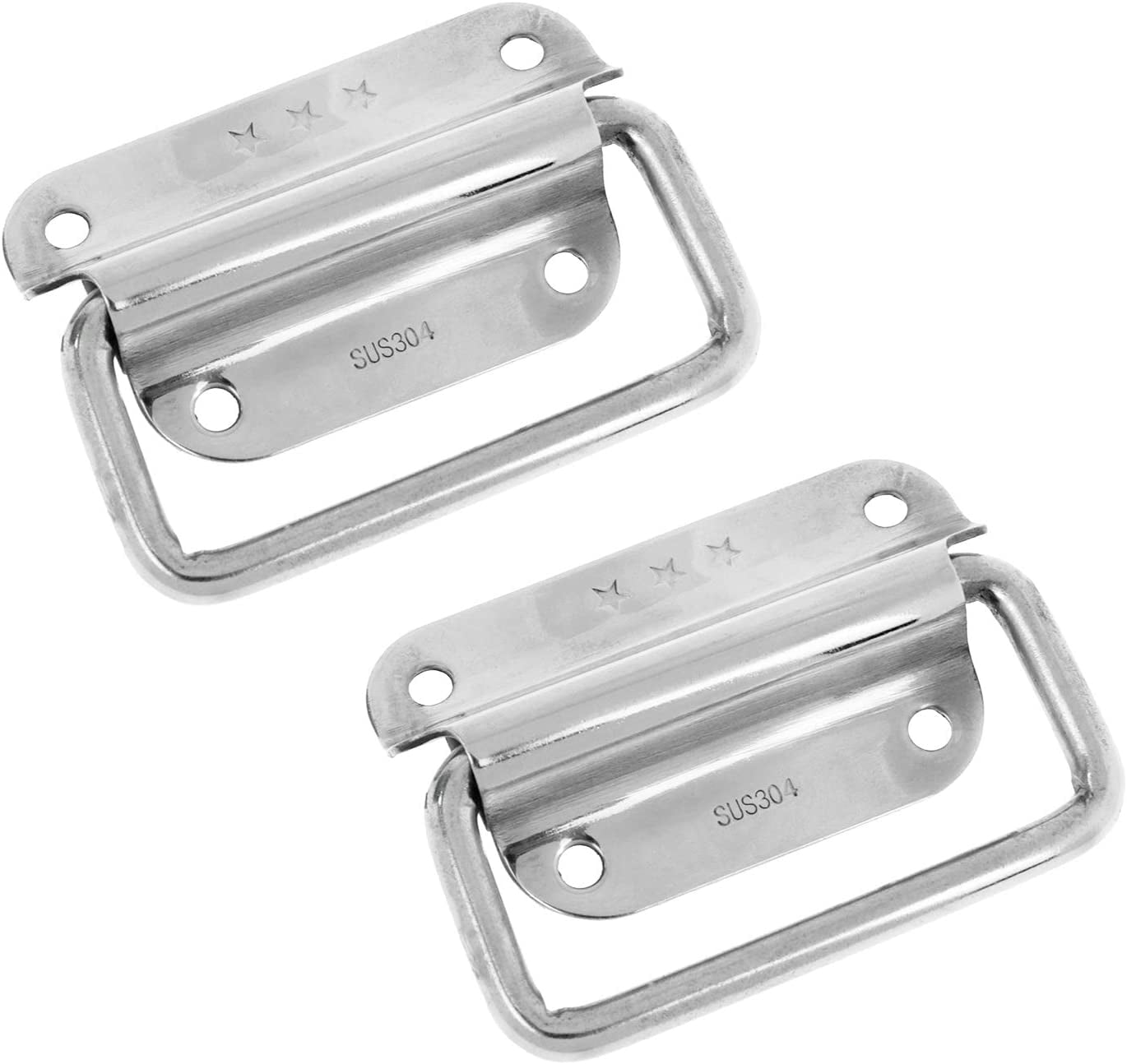 Spring Loaded Handle Stainless Steel Heavy Duty Handle Box Pull Handles ...