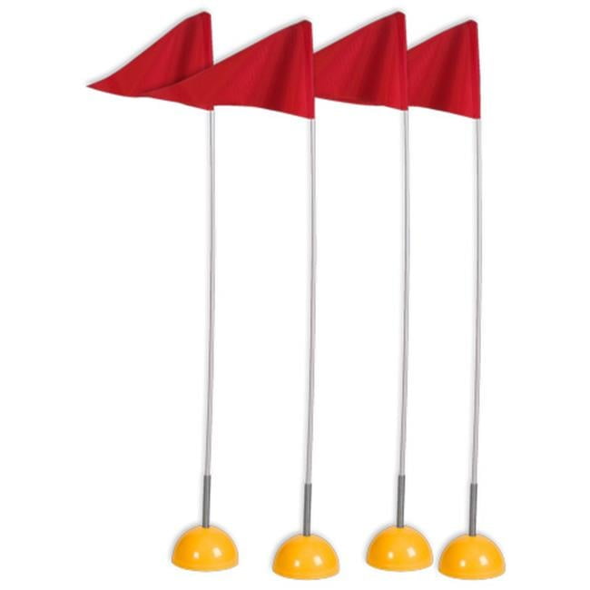 Spring Loaded Indoor & Outdoor Soccer Corner Flags - Set of Four ...