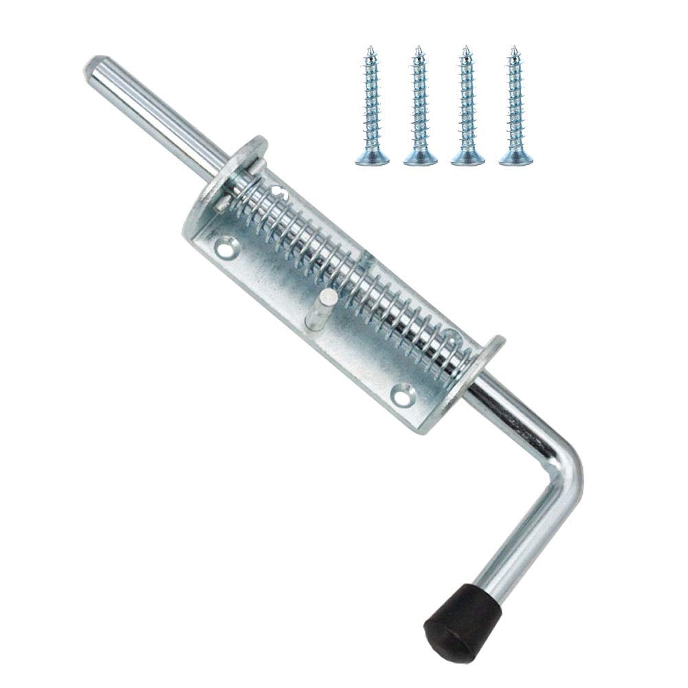 Spring Loaded Latch, KAIISSA Barrel Bolt Metal Lock with Grip, Heavy ...