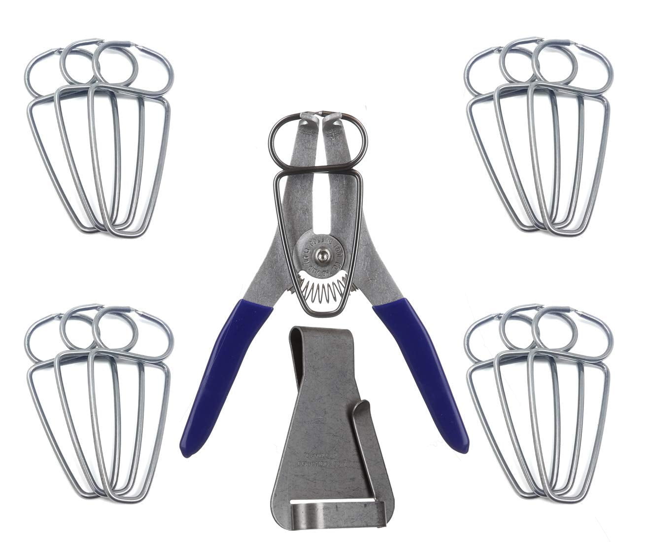 Spring Loaded Pliers with 13 Miter Clamps and Clamp Clip Holder ...