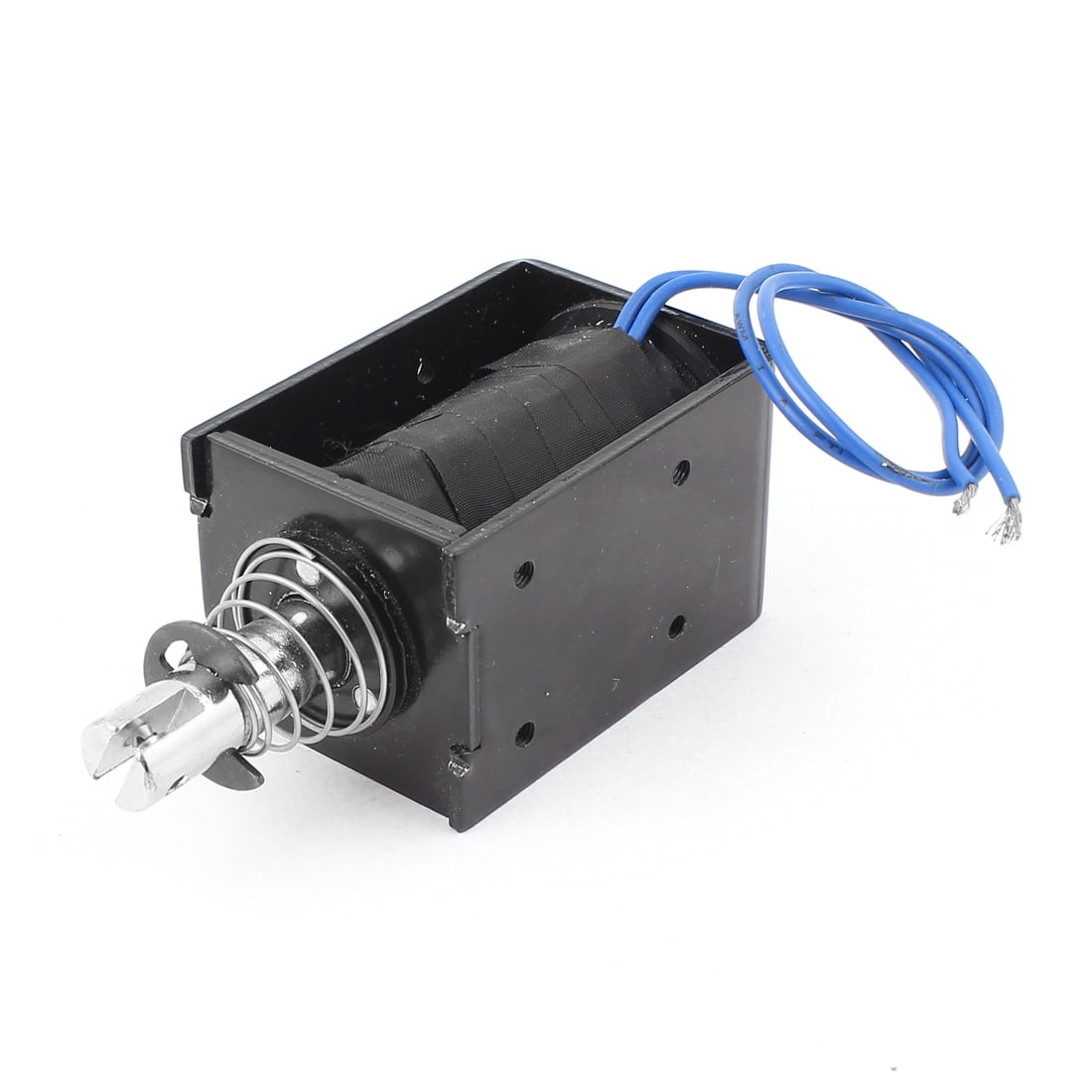 Spring Loaded Push-Pull Open Frame Solenoid Electromagnet 20mm 80N DC ...