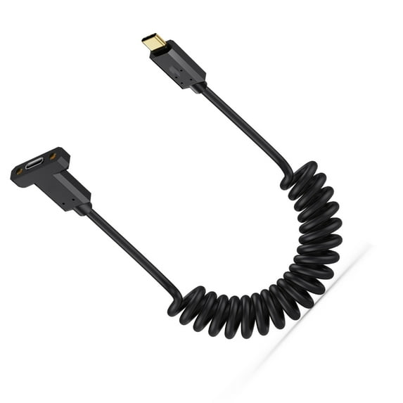 Spring Loaded USB5 Type C Extension Cord 16K Display 240W PD3 1 ...