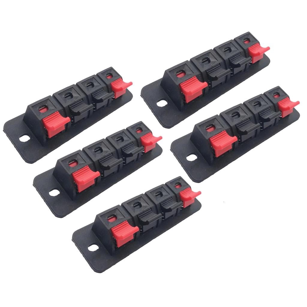 Spring Loads Speaker Terminal Clip 4Pin Plastic Auditory Connectors for ...