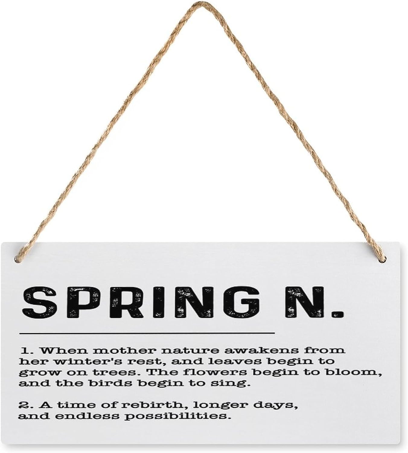 Spring a Lovely Reminder Wooden Sign Hanging Rustic Wall Decor 12x6 ...