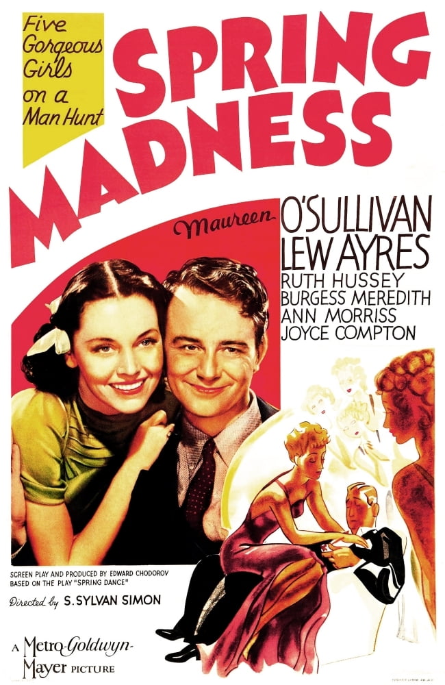 Spring Madness Us Poster Art From Left: Maureen O'Sullivan Lew Ayres ...