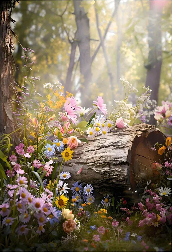 Spring Magical Forest Flowers Wood Adult Birthday Maternity Portrait r ...
