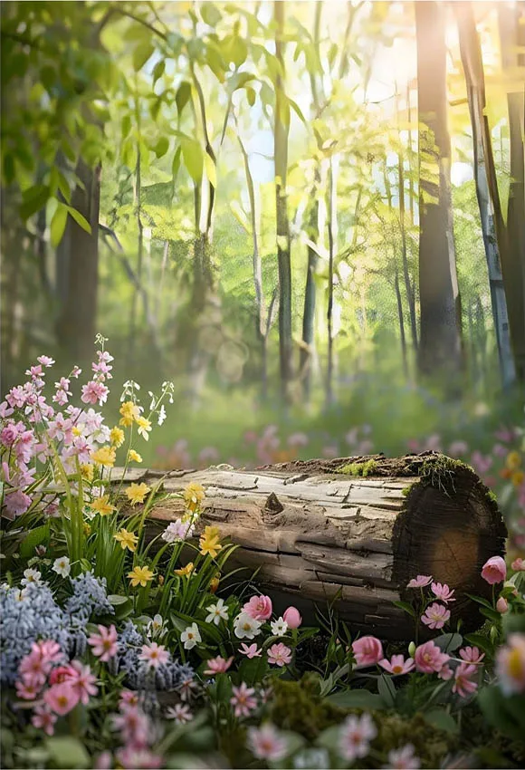 Spring Magical Forest Flowers Wood Adult Birthday Maternity Portrait r ...