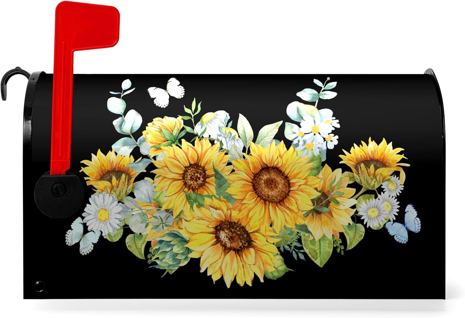 Spring Magnetic Mailbox Cover Summer Sunflower Waterproof Wraps ...