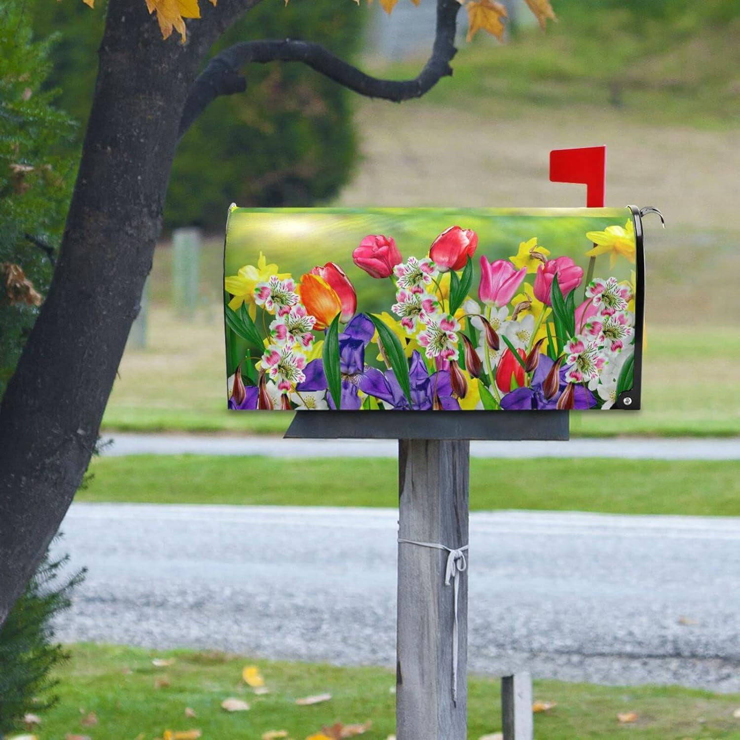 Spring Mailbox Covers Magnetic Large Size 18x21in Daffodils and Tulips ...