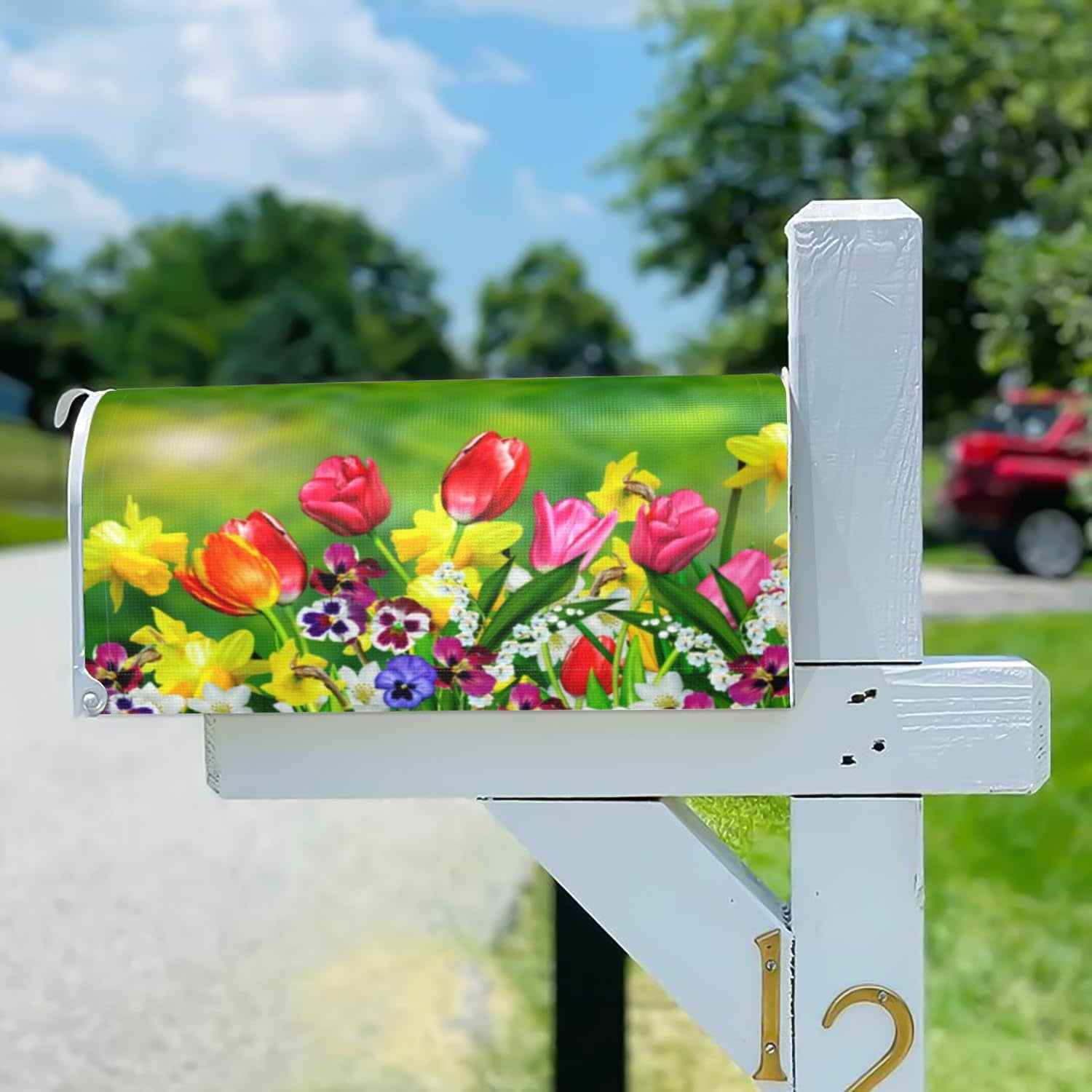 Spring Mailbox Covers Magnetic Letter Post Box Cover Wrap Decoration ...