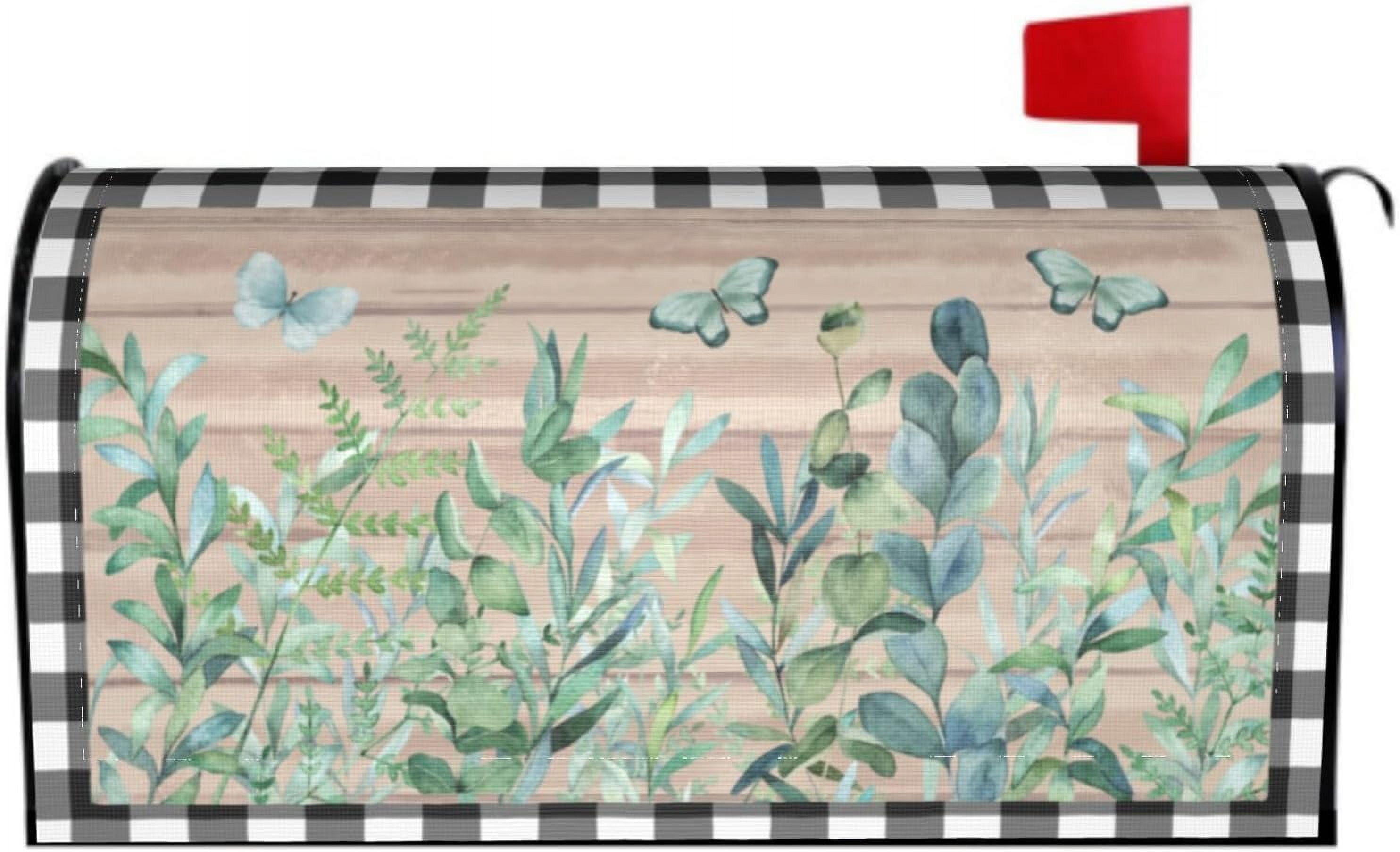 Spring Mailbox Covers Magnetic Standard Size 21 x 18 Inchs Sage Green ...