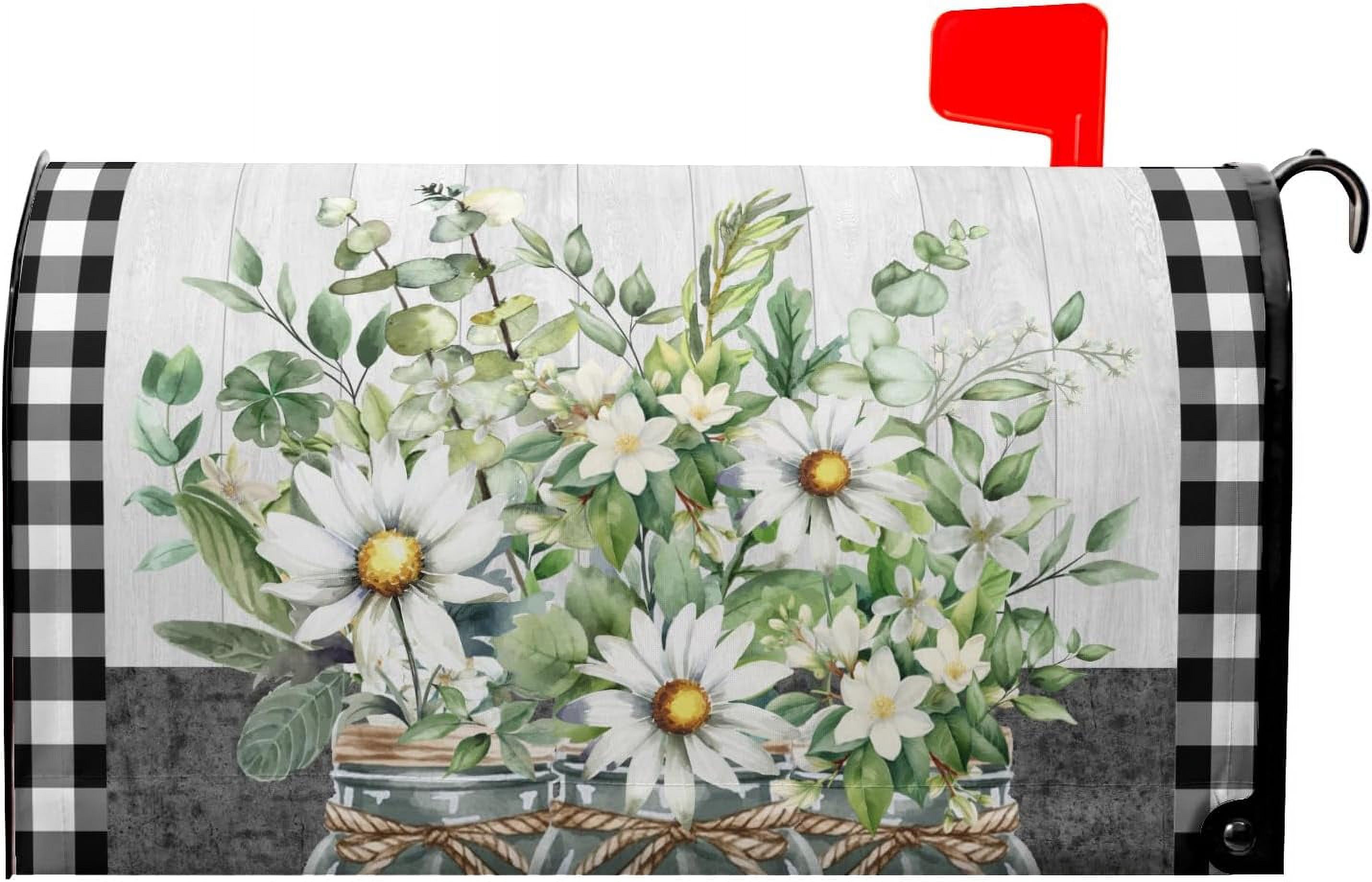 Spring Mailbox Covers Magnetic Standard Size 25x21 Inch Spring Floral ...