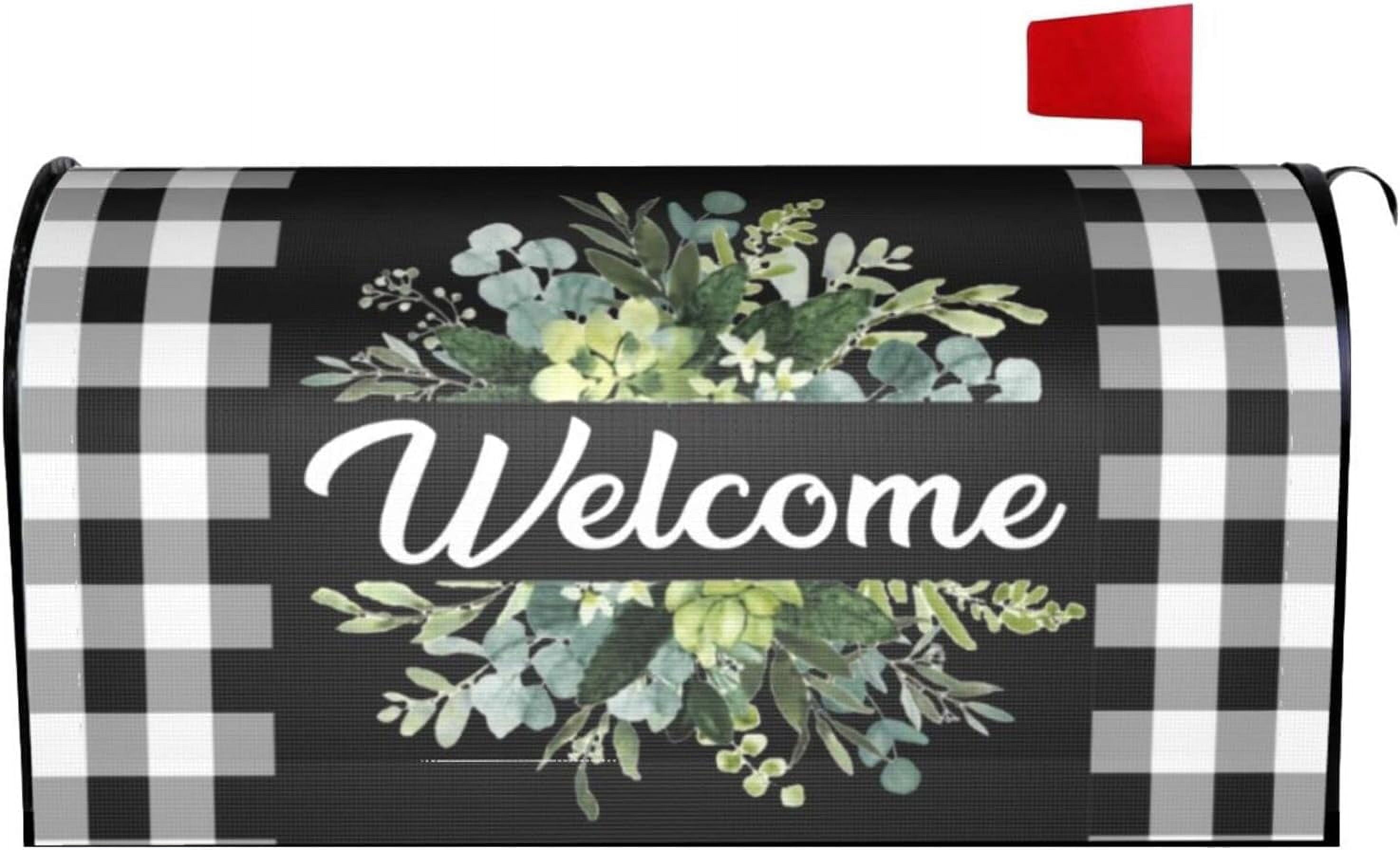 Spring Mailbox Covers Magnetic Standard Size Sage Welcome Summer Post ...