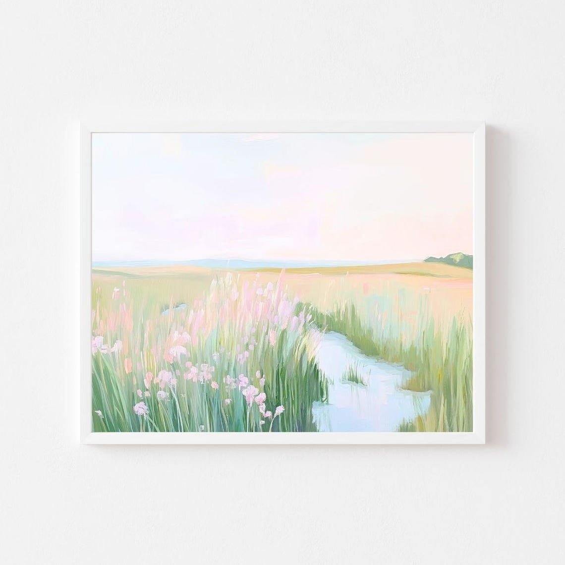 Spring Marsh Sunset Landscape Painting Pastel Carolina Coastal ...