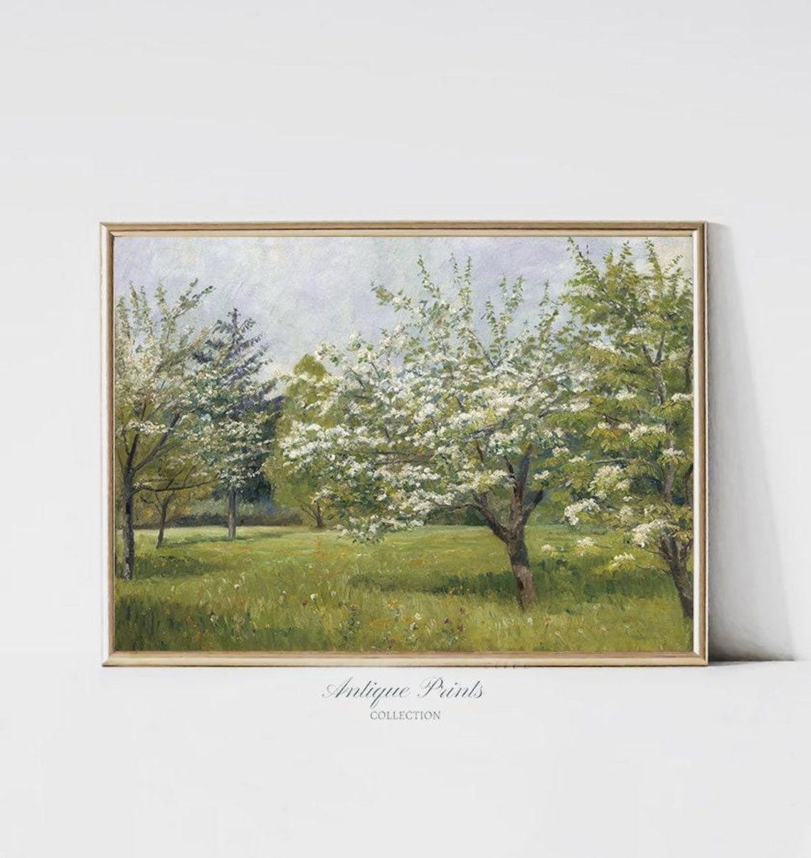 Spring Meadow, Antique Countryside Print, Vintage Spring Flowery ...