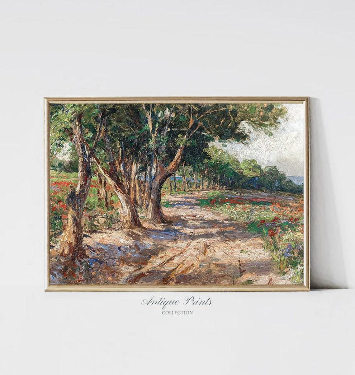 Spring Meadow Vintage, Antique Countryside Posters, Country Landscape ...