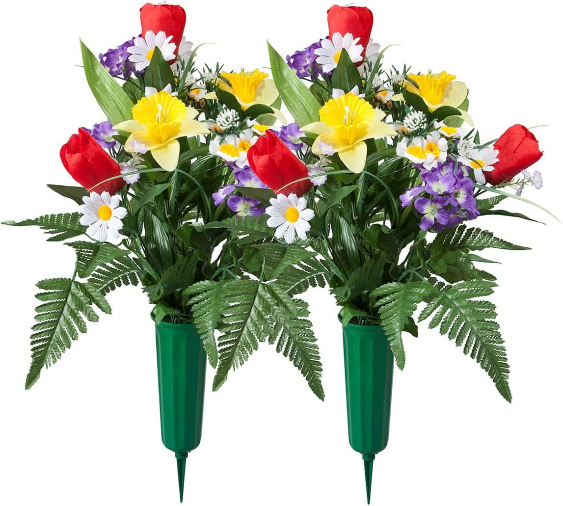 Spring Memorial Bouquets by OakRidgeTM, Set of 2 - Walmart.com