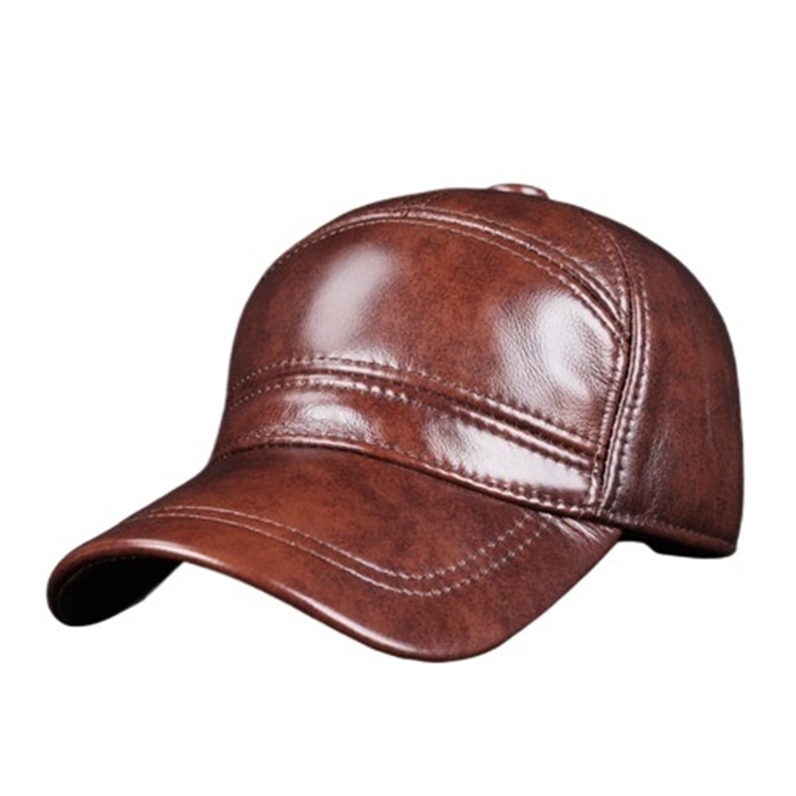 Spring Men Genuine Leather Baseball Caps Cowhide Men Youth Duck Tongue ...