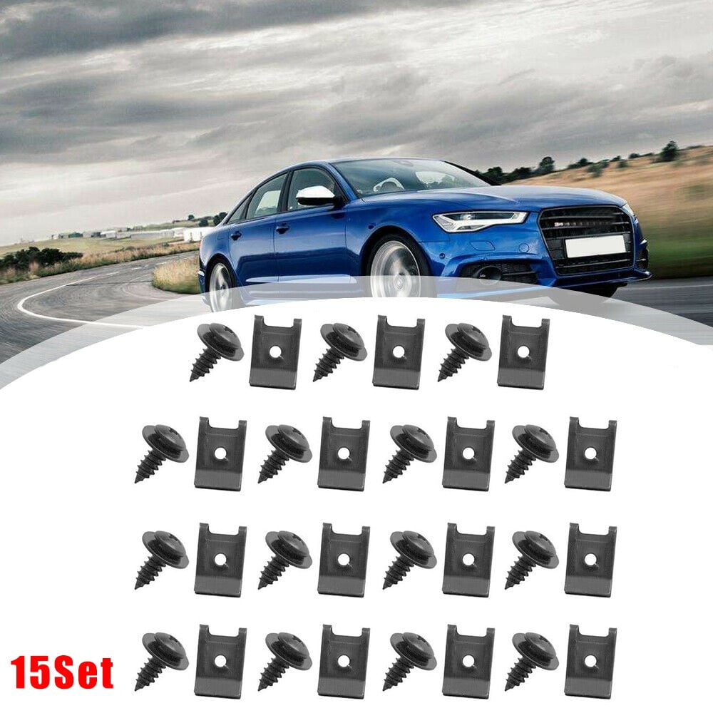 Spring Metal U-type Clips With Screw Car Bumper Fender Trim Panel ...