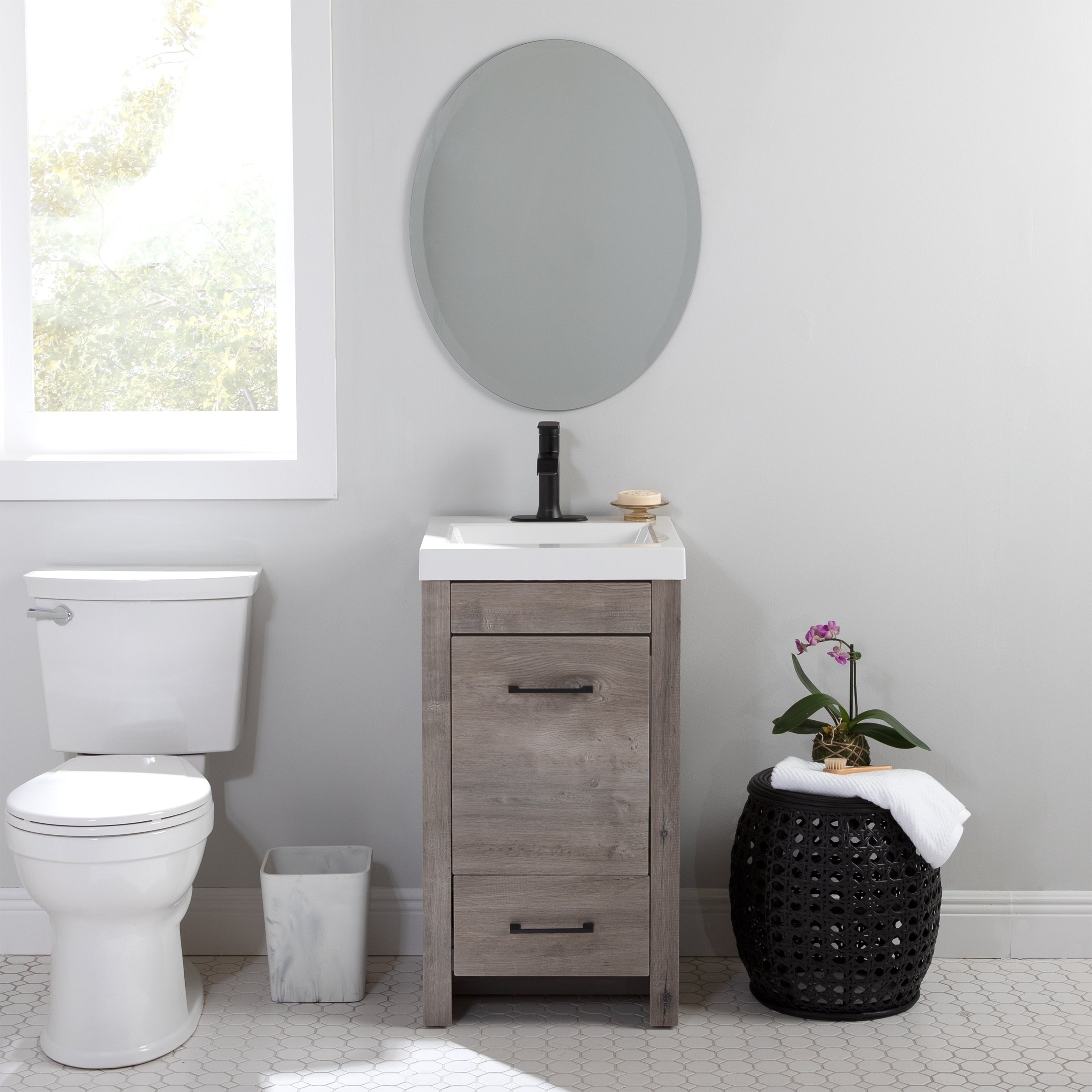 Spring Mill Cabinets Spring Mill Nixie 18.5" Small Bathroom Vanity With ...