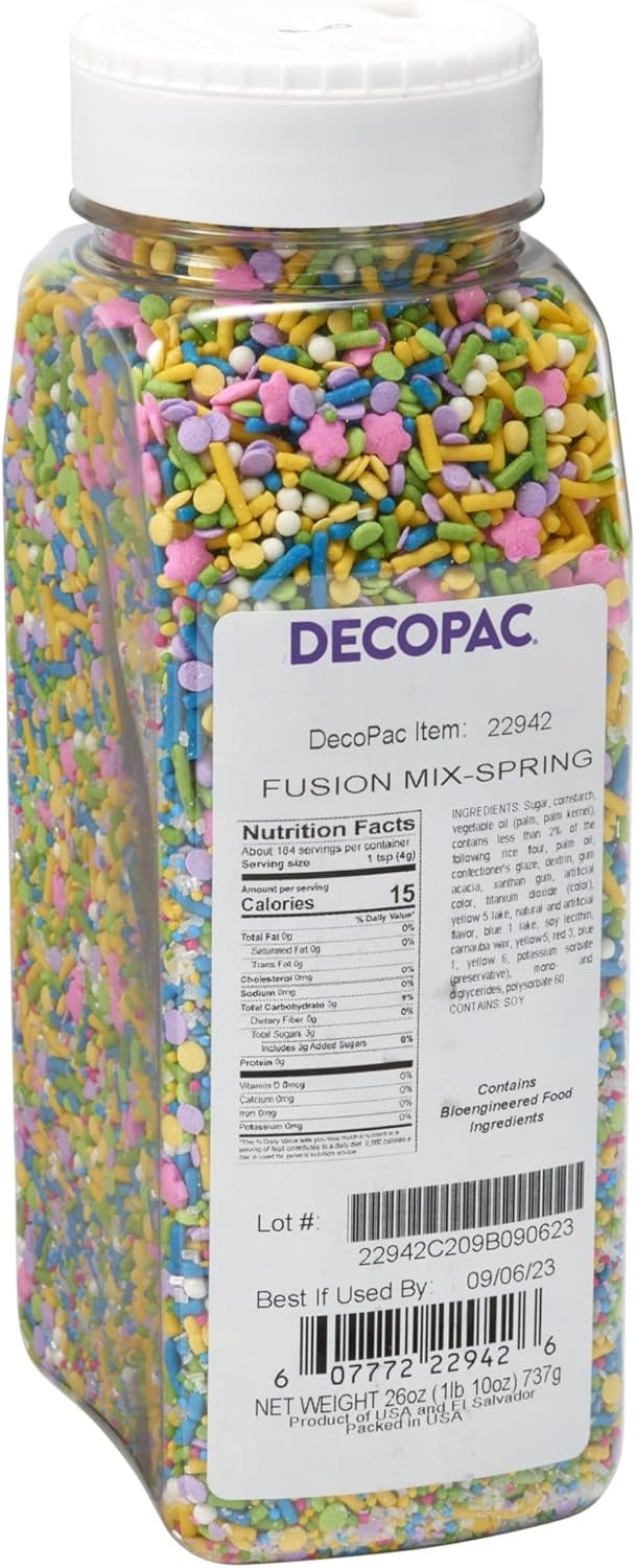 Spring Mix Sprinkles, 26oz, Shaped Candy Sprinkles in Handheld ...