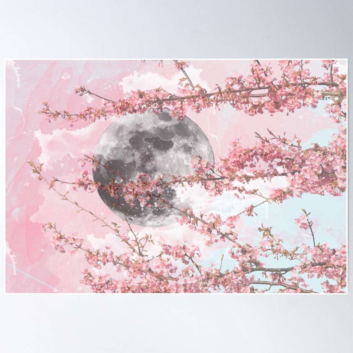 Spring Moon Poster Wall Art, Modern Wall Decor For Living Room Bedroom ...