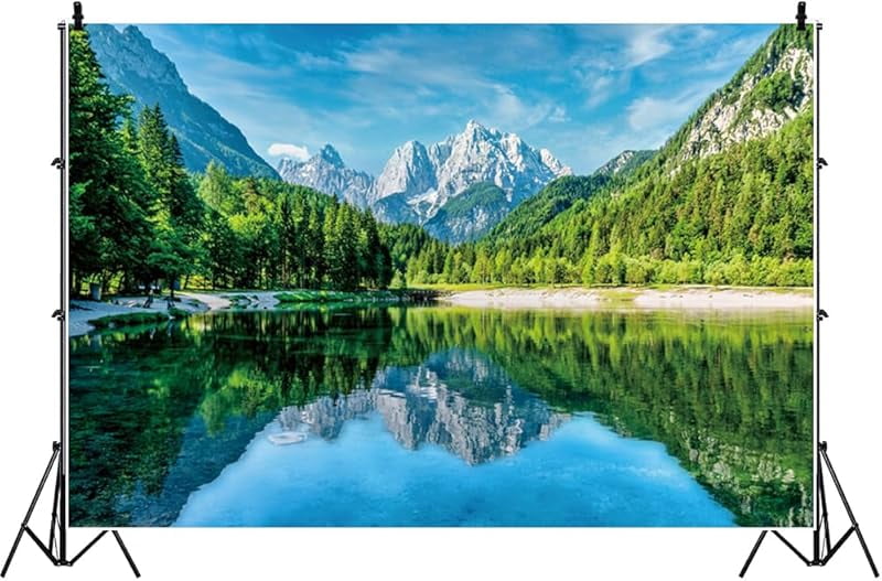 Spring Natural Landscape Backdrop for Photography Mountains and Lakes ...