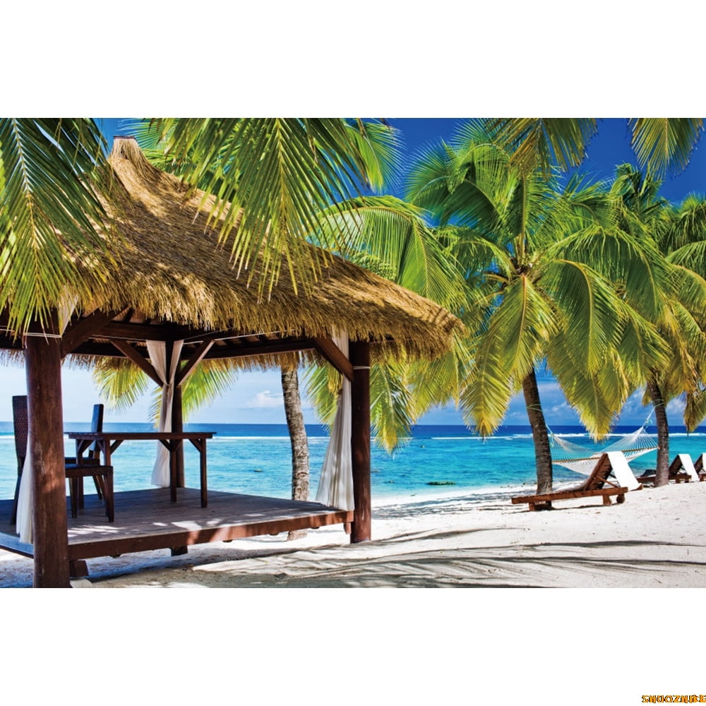 Spring Natural Landscape Scery Backdrop Flower Summer Seaside Balcony ...