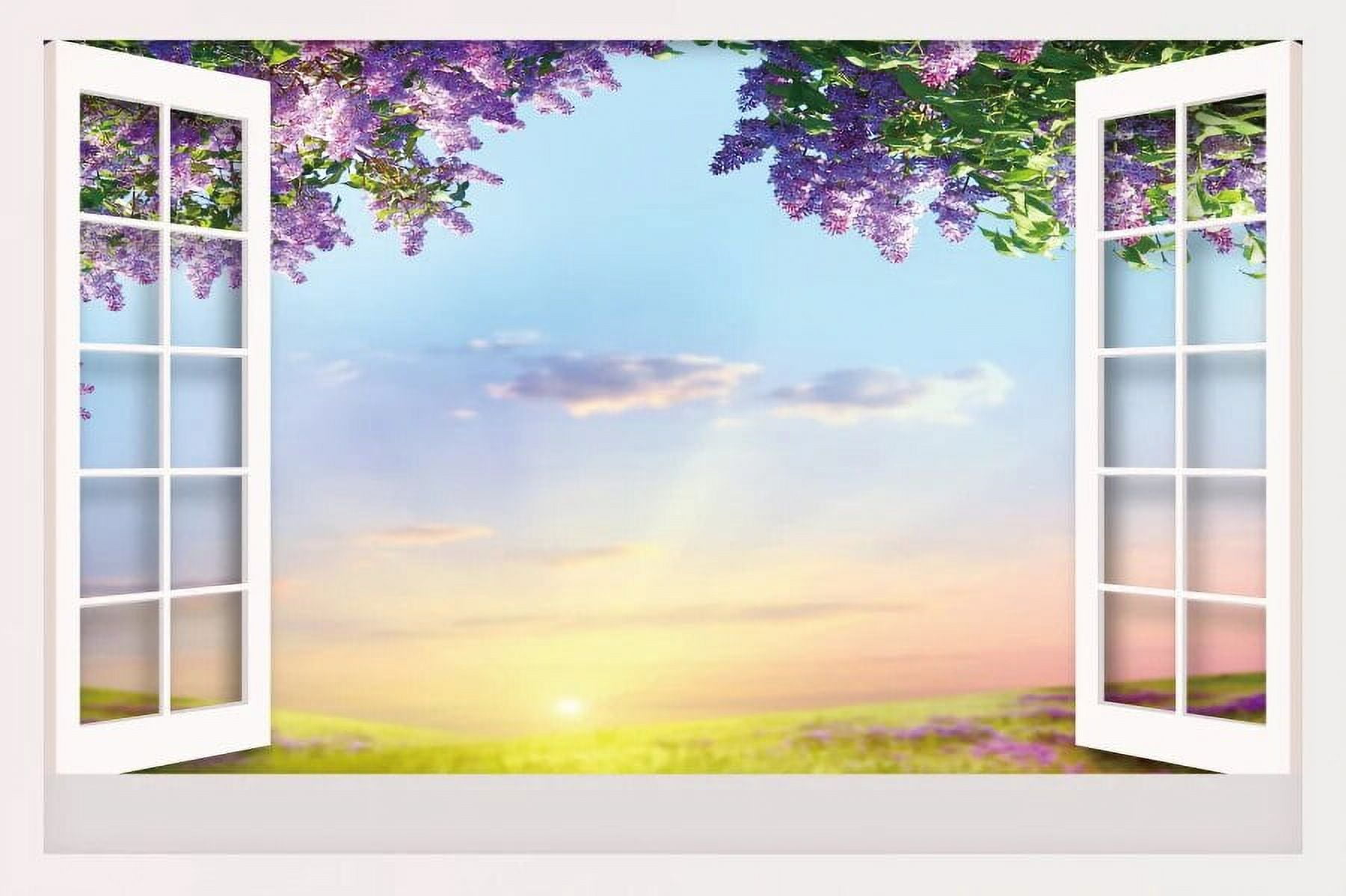 Spring Natural Scene Wooden Window Background Photography Sunshine ...