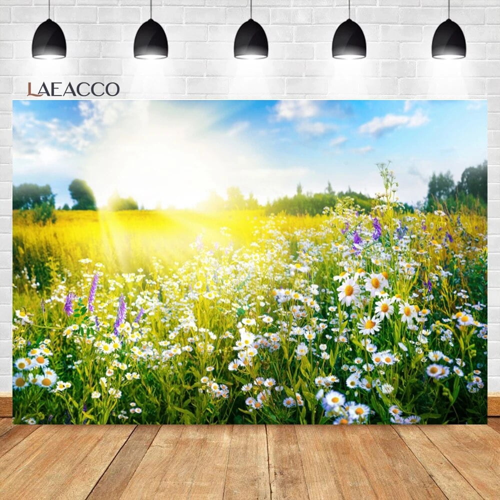 Spring Natural Scenery Backdrop Mountains Trees Green Grass Jungle ...