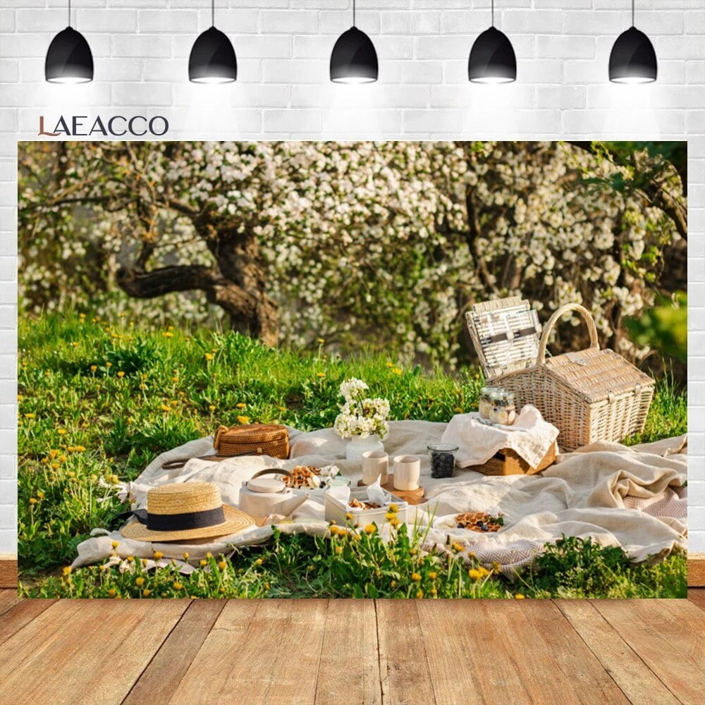 Spring Natural Scenery Backdrop Mountains Trees Green Grass Jungle ...